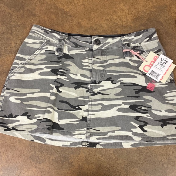 One Tuff Babe | Skirts | Grayish Camo Mini Skirt | Poshmark